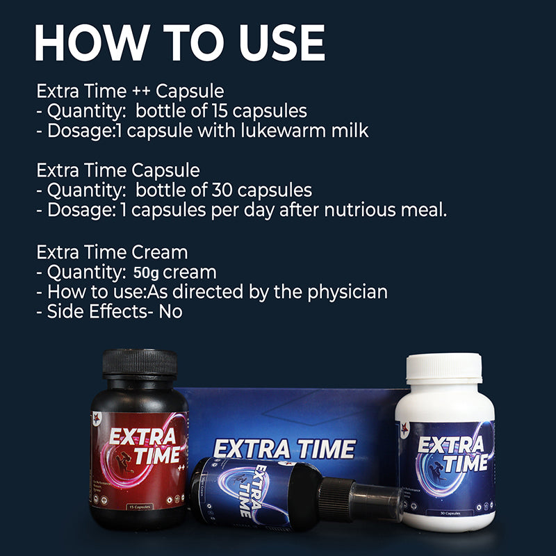 Extra Time Kit | Premium Herbal Sex Cream & Capsules for Men